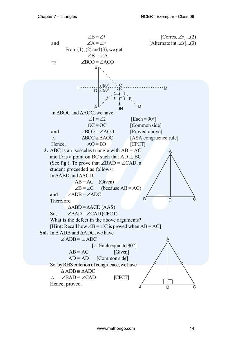 NCERT Exemplar for Class 9 Maths Chapter 7 – MathonGo