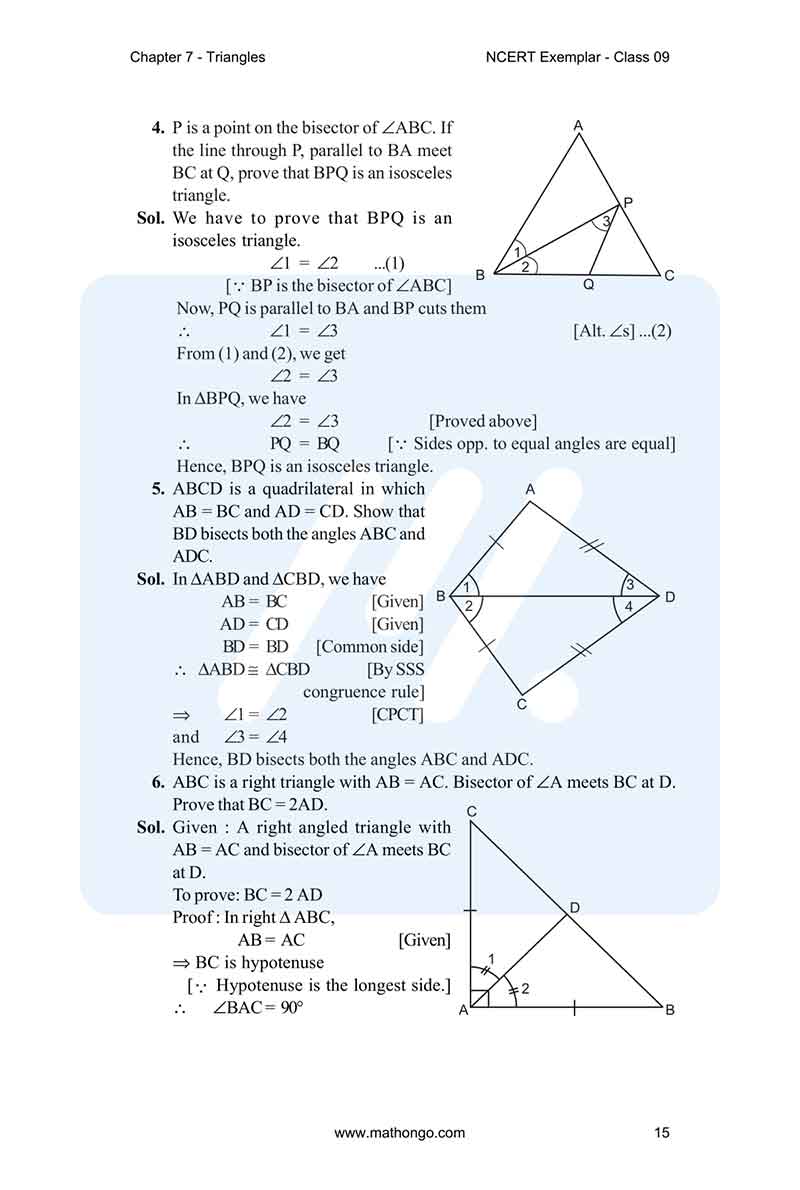 NCERT Exemplar for Class 9 Maths Chapter 7 – MathonGo