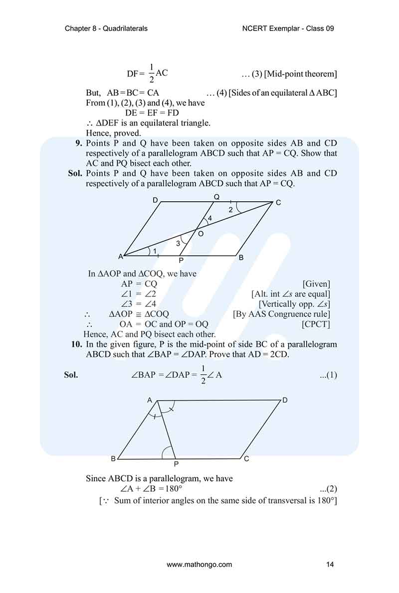 NCERT Exemplar for Class 9 Maths Chapter 8 – MathonGo