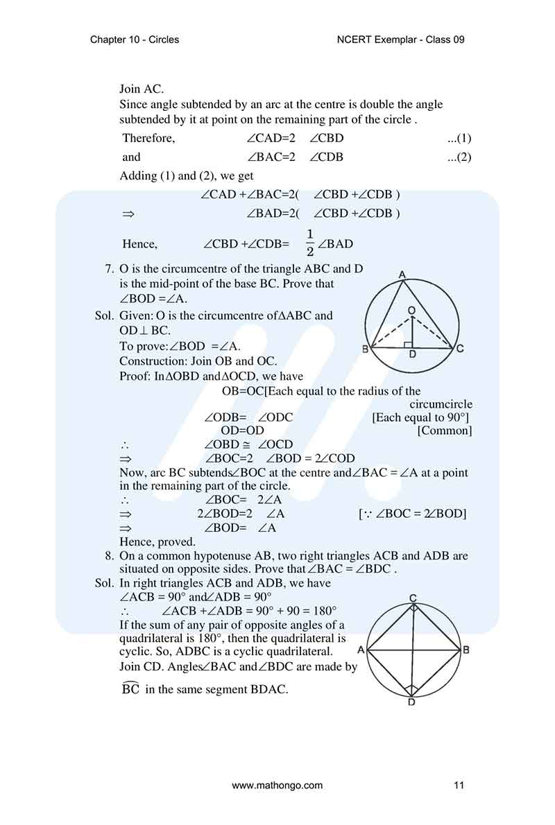 NCERT Exemplar For Class 9 Maths Chapter 10 MathonGo