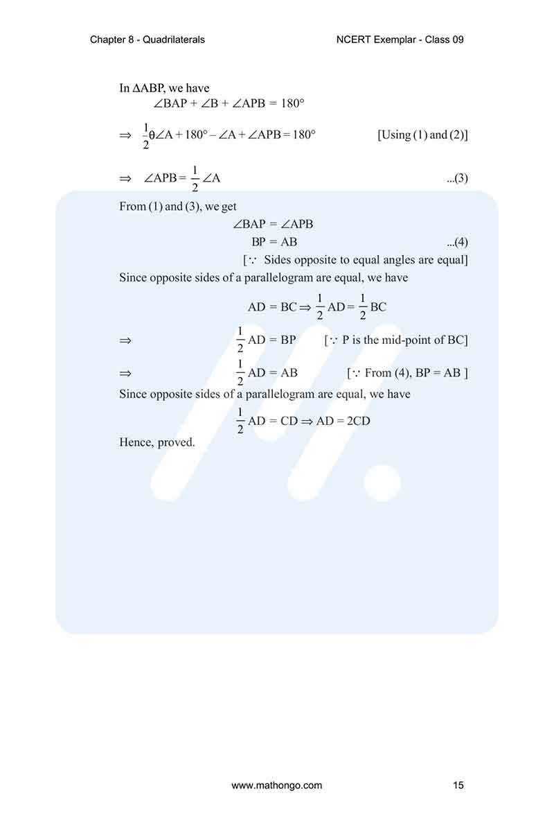NCERT Exemplar for Class 9 Maths Chapter 8 – MathonGo