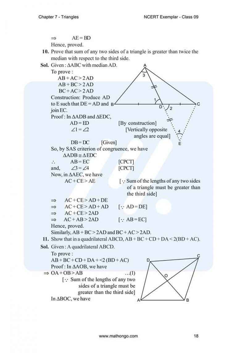 NCERT Exemplar for Class 9 Maths Chapter 7 – MathonGo