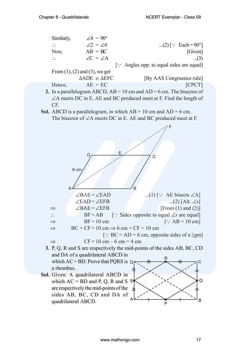 NCERT Exemplar for Class 9 Maths Chapter 8 – MathonGo