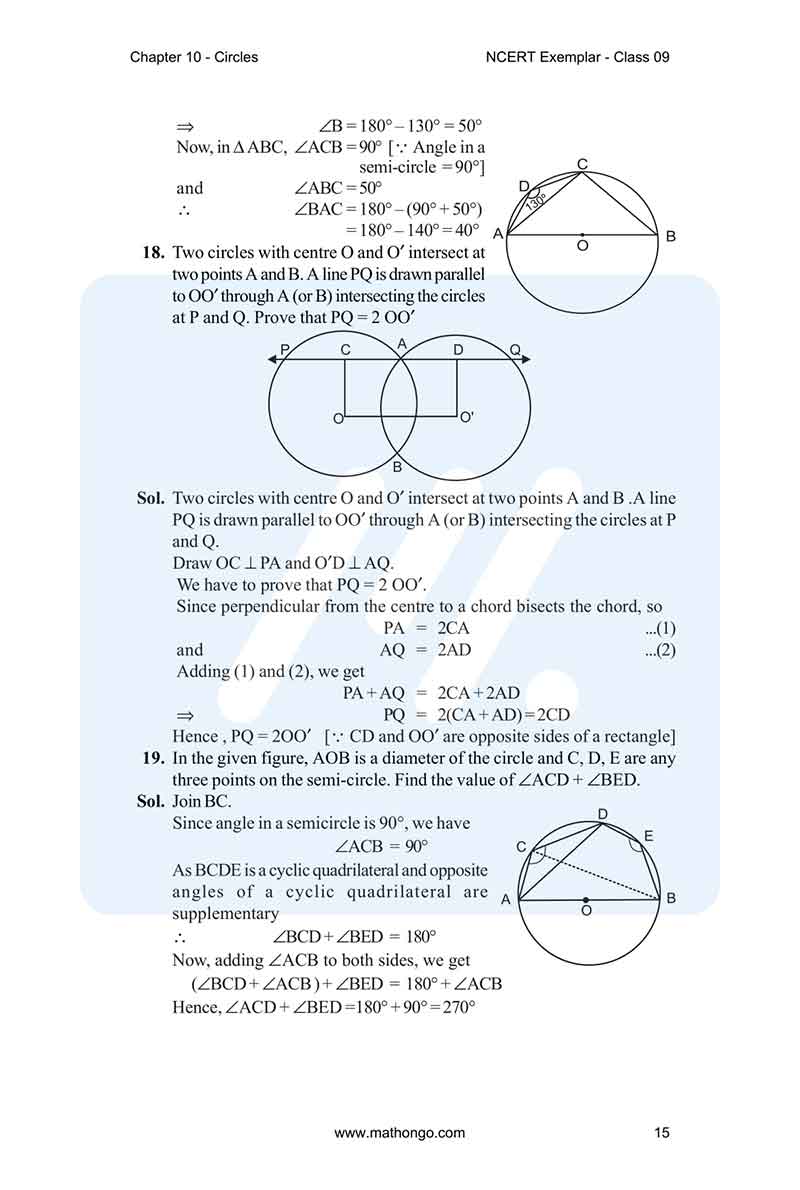 NCERT Exemplar for Class 9 Maths Chapter 10 – MathonGo