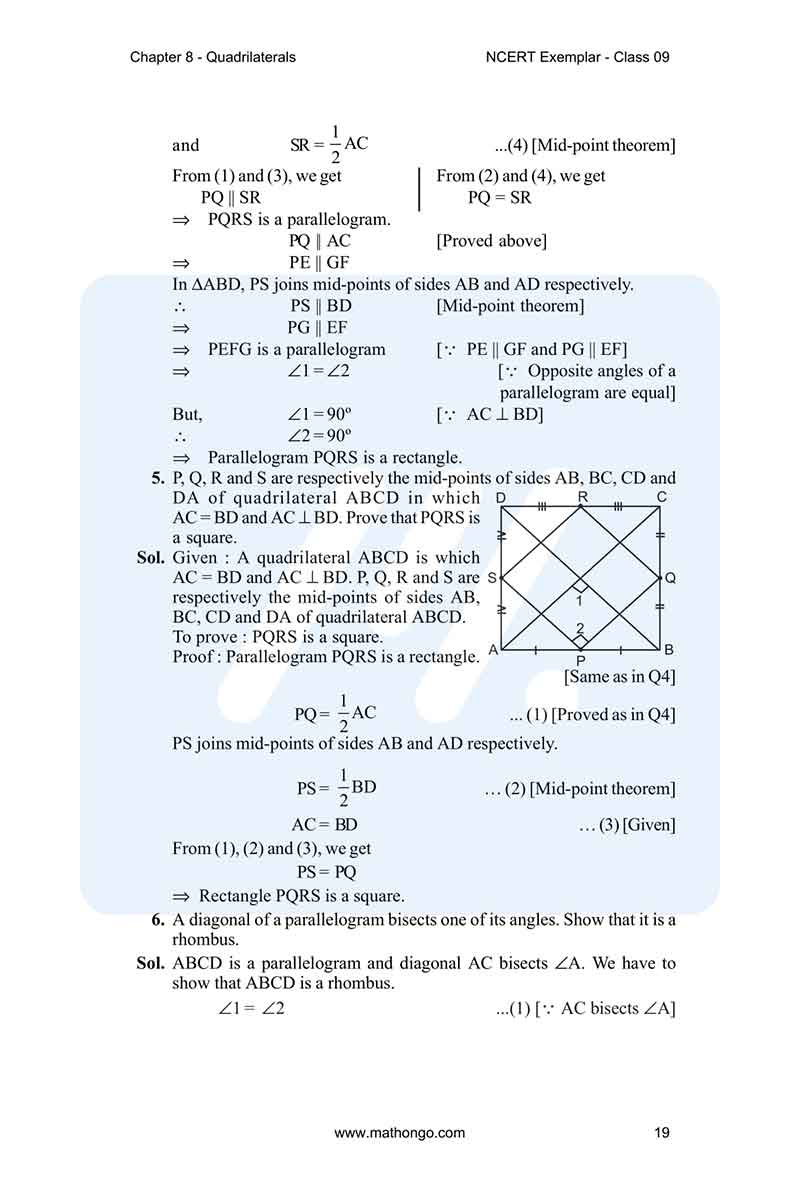 NCERT Exemplar for Class 9 Maths Chapter 8 – MathonGo