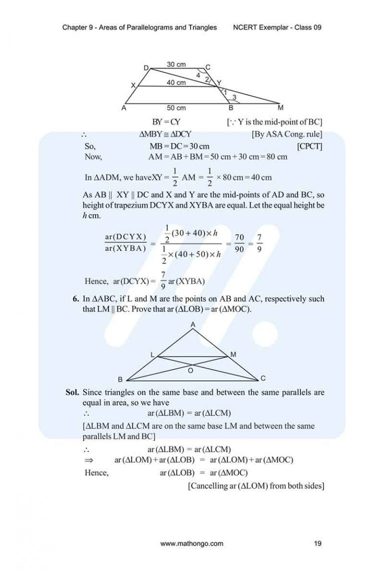 NCERT Exemplar for Class 9 Maths Chapter 9 – MathonGo