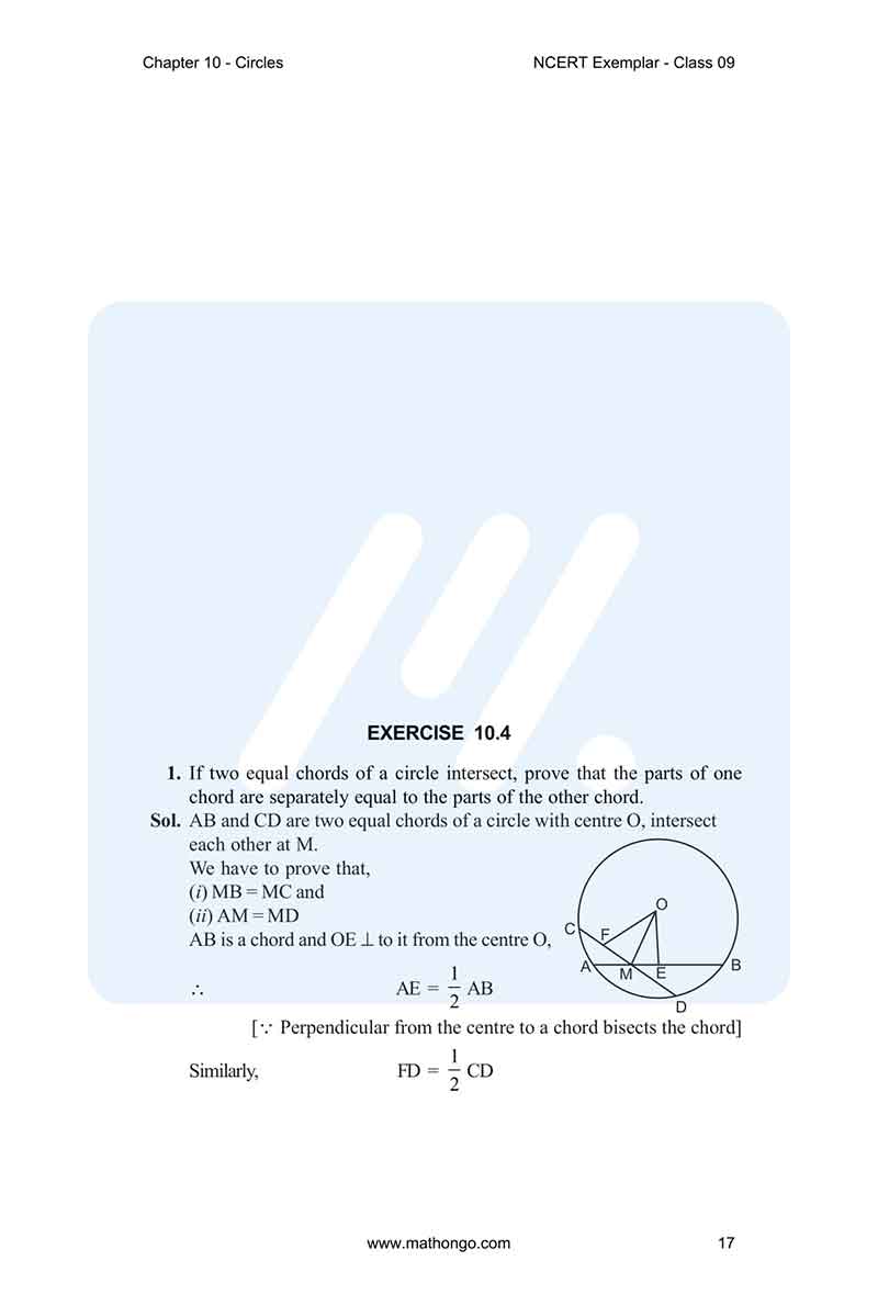 NCERT Exemplar for Class 9 Maths Chapter 10 – MathonGo