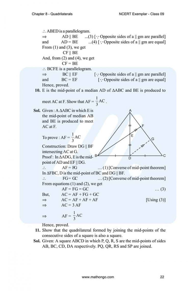 NCERT Exemplar for Class 9 Maths Chapter 8 – MathonGo