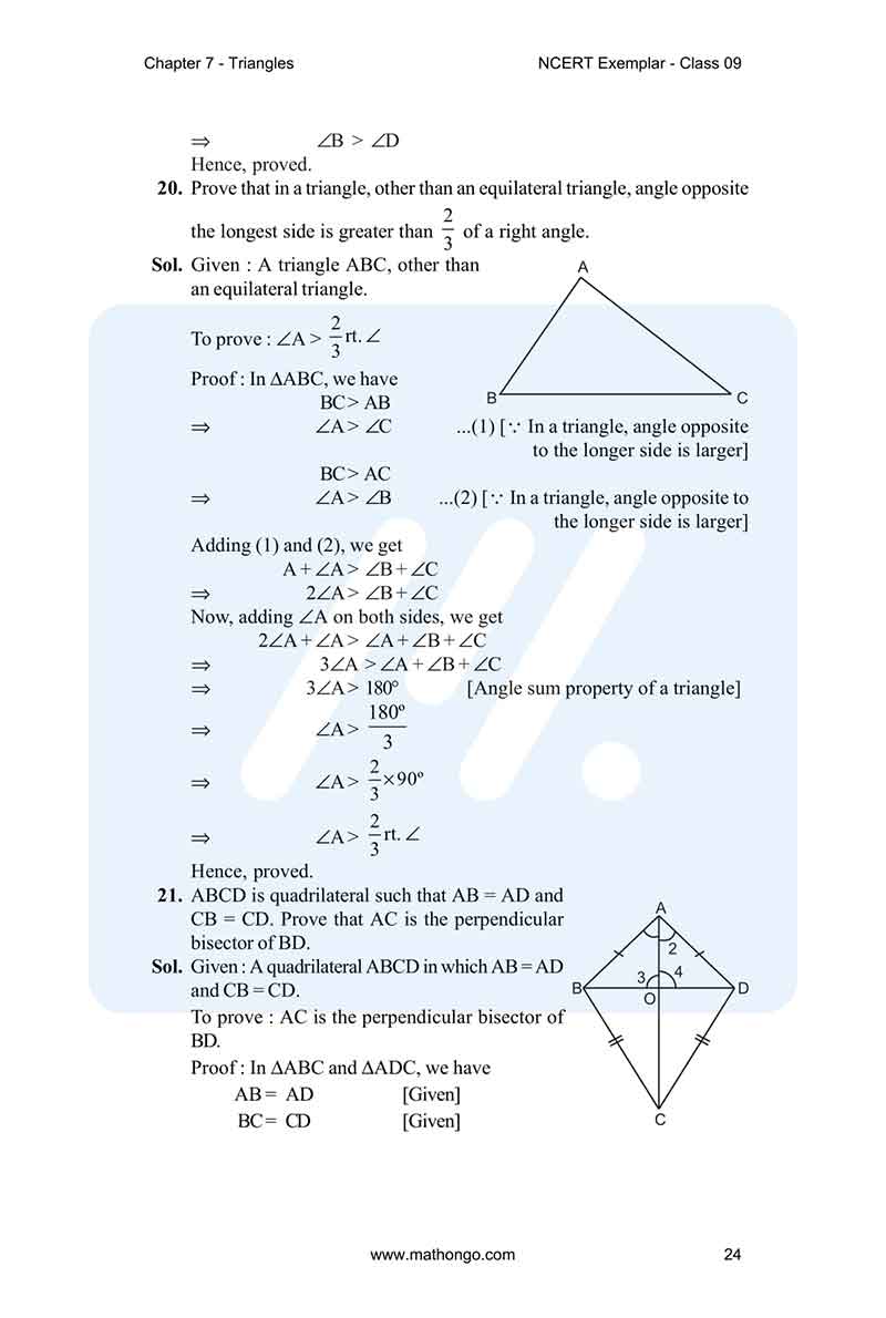 NCERT Exemplar for Class 9 Maths Chapter 7 – MathonGo