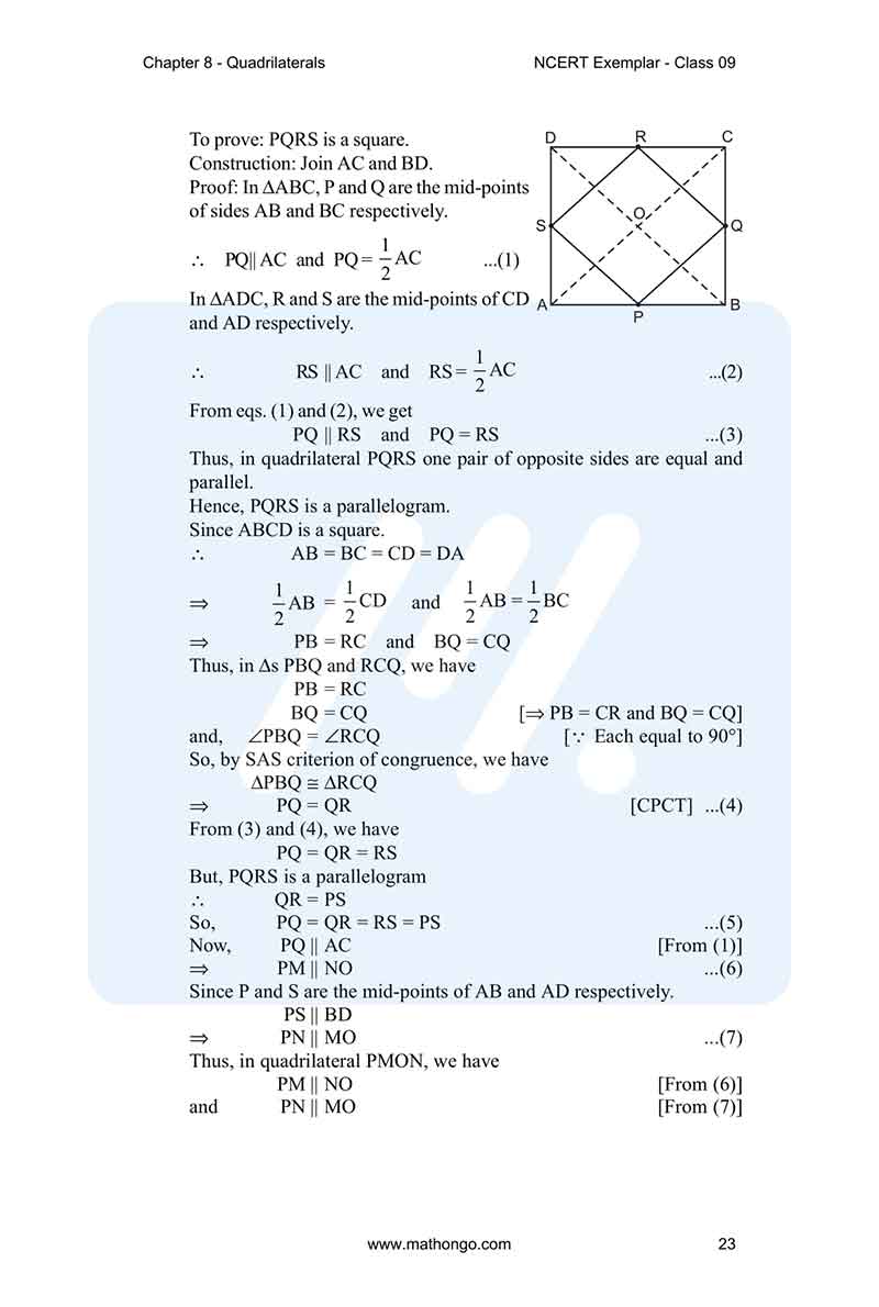 NCERT Exemplar for Class 9 Maths Chapter 8 – MathonGo