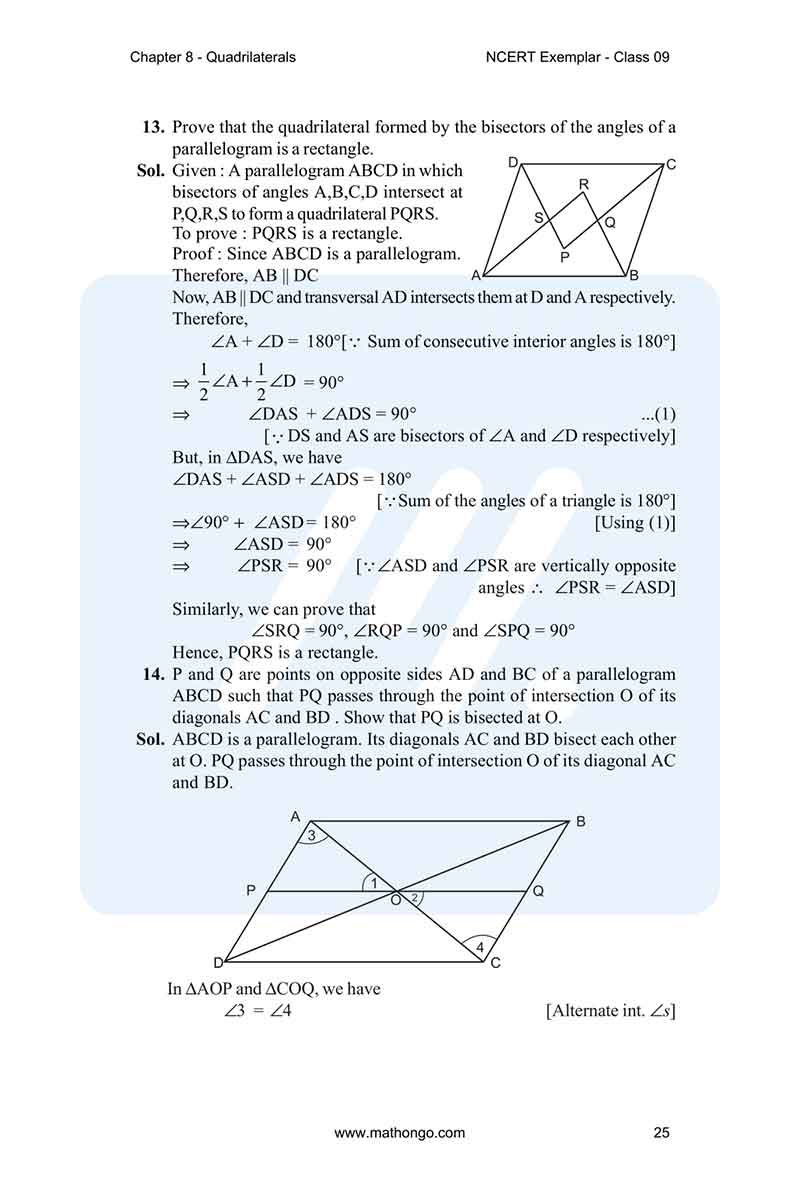 NCERT Exemplar for Class 9 Maths Chapter 8 – MathonGo
