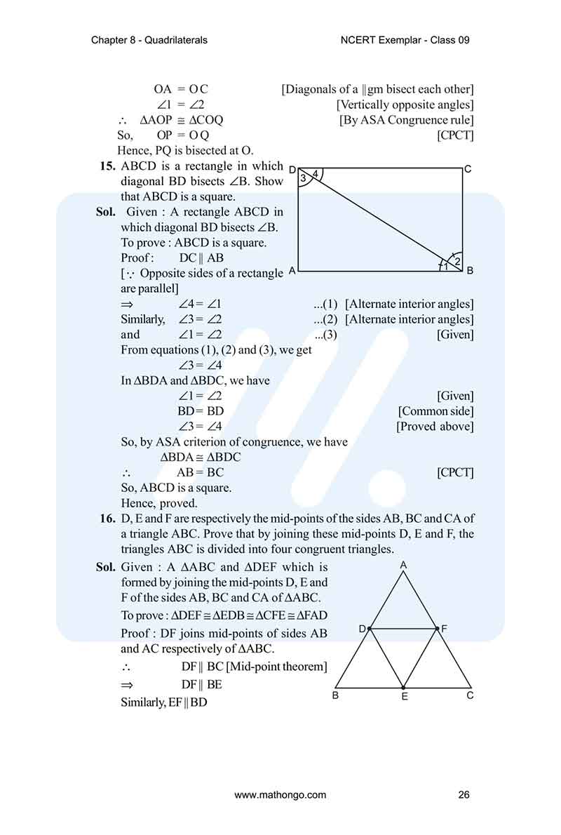 NCERT Exemplar for Class 9 Maths Chapter 8 – MathonGo