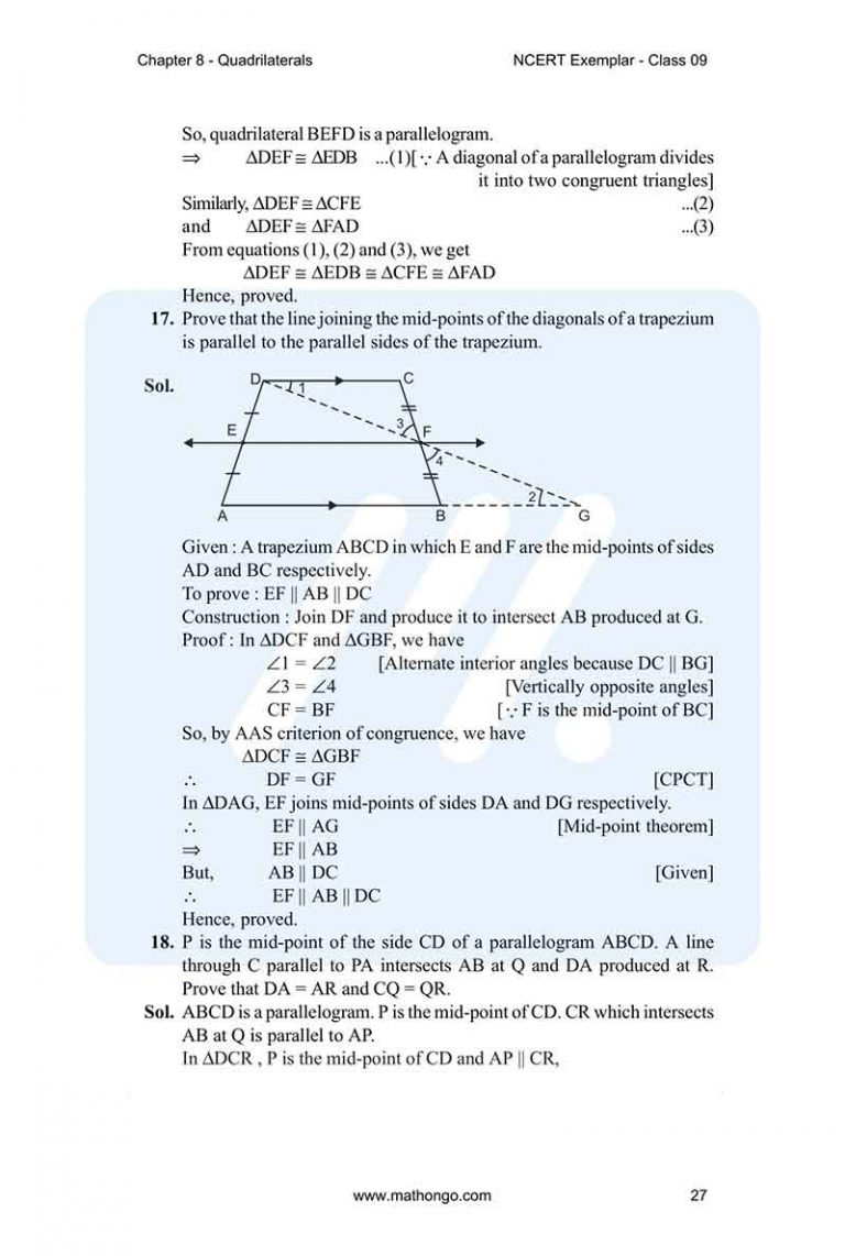 NCERT Exemplar for Class 9 Maths Chapter 8 – MathonGo