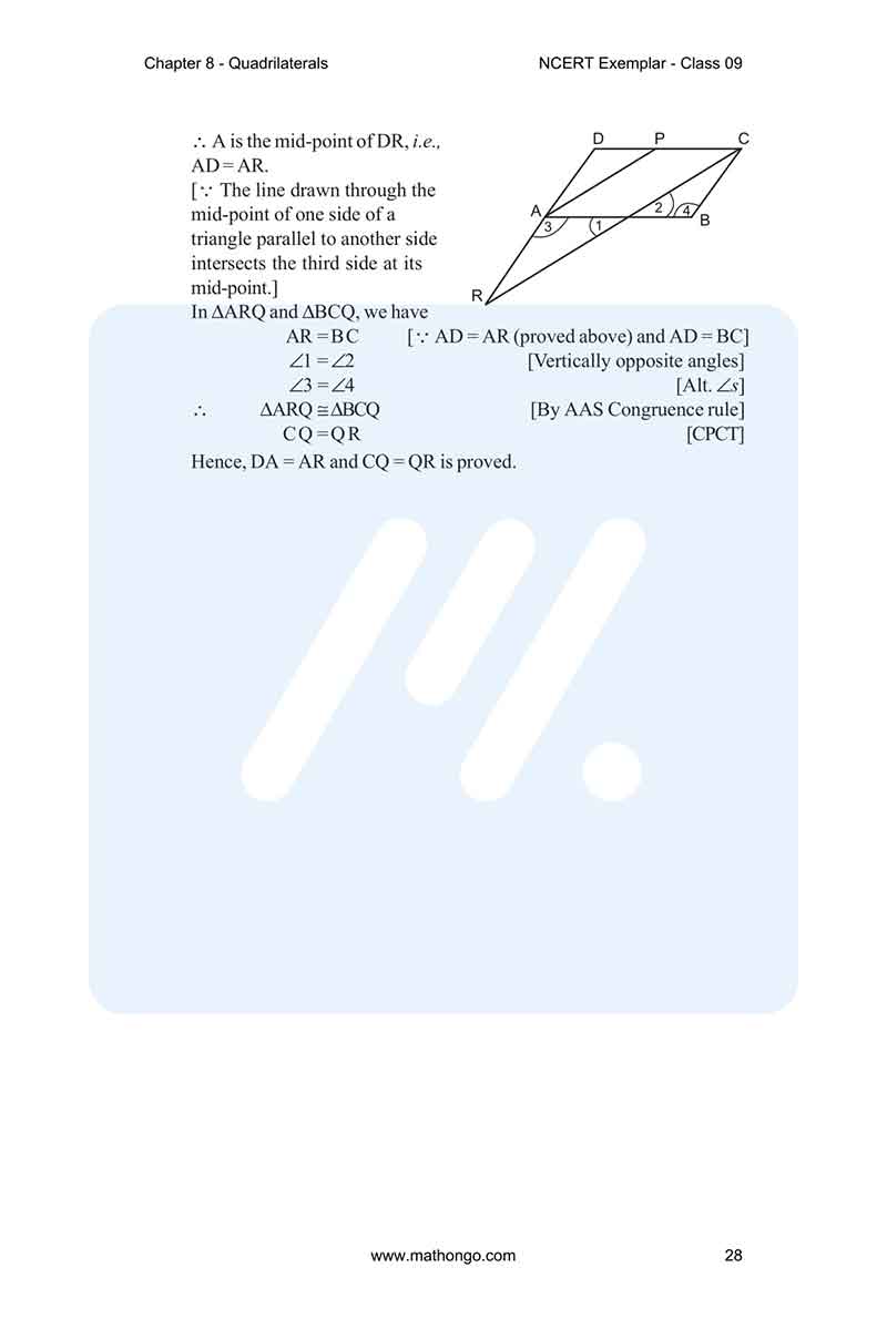 NCERT Exemplar for Class 9 Maths Chapter 8 – MathonGo