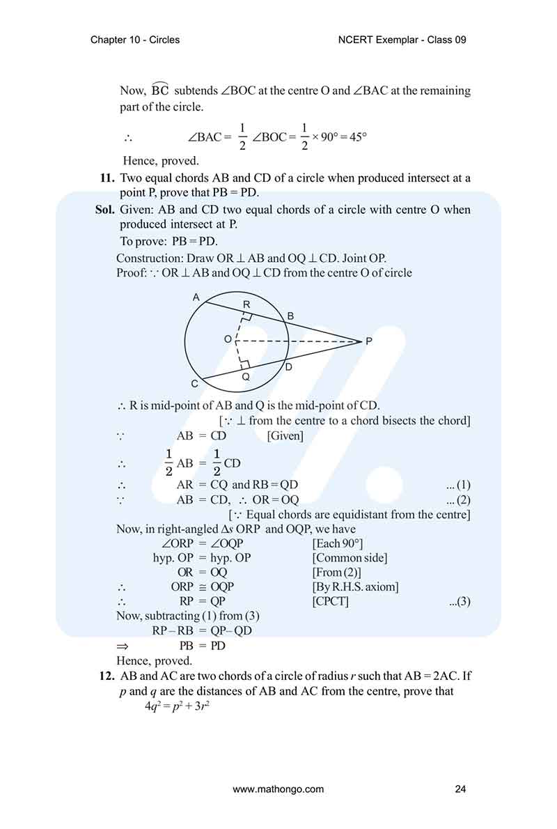 NCERT Exemplar for Class 9 Maths Chapter 10 – MathonGo