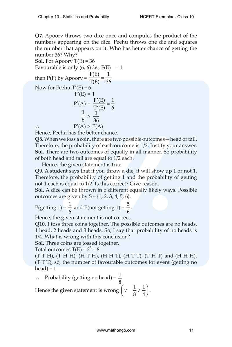 NCERT Exemplar for Class 10 Maths Chapter 13 – MathonGo