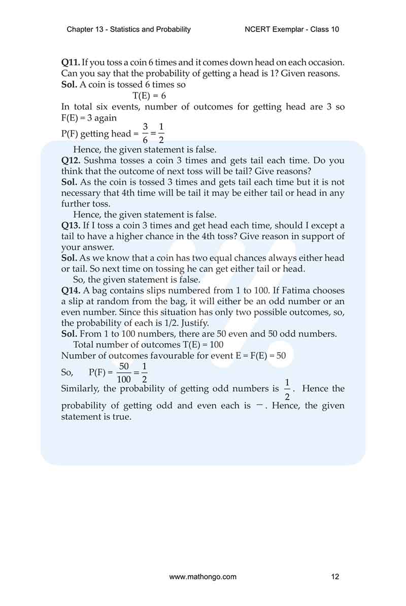 NCERT Exemplar for Class 10 Maths Chapter 13 – MathonGo