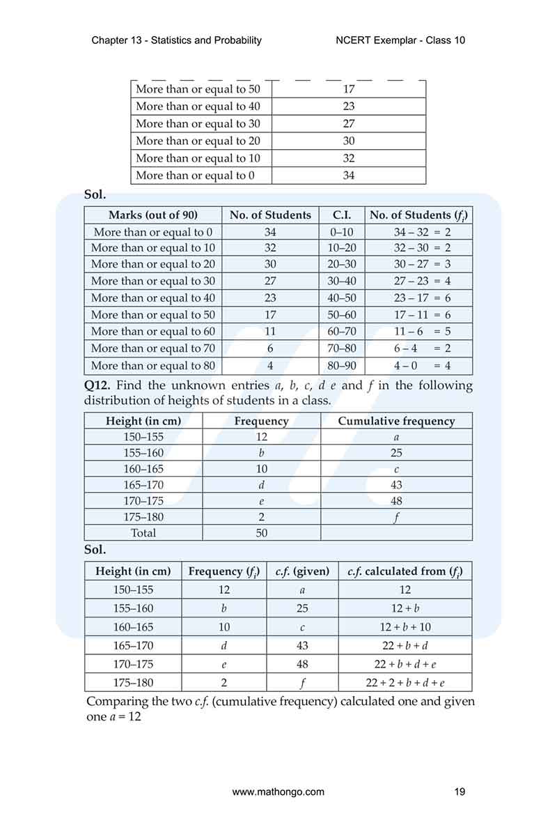 NCERT Exemplar for Class 10 Maths Chapter 13 – MathonGo