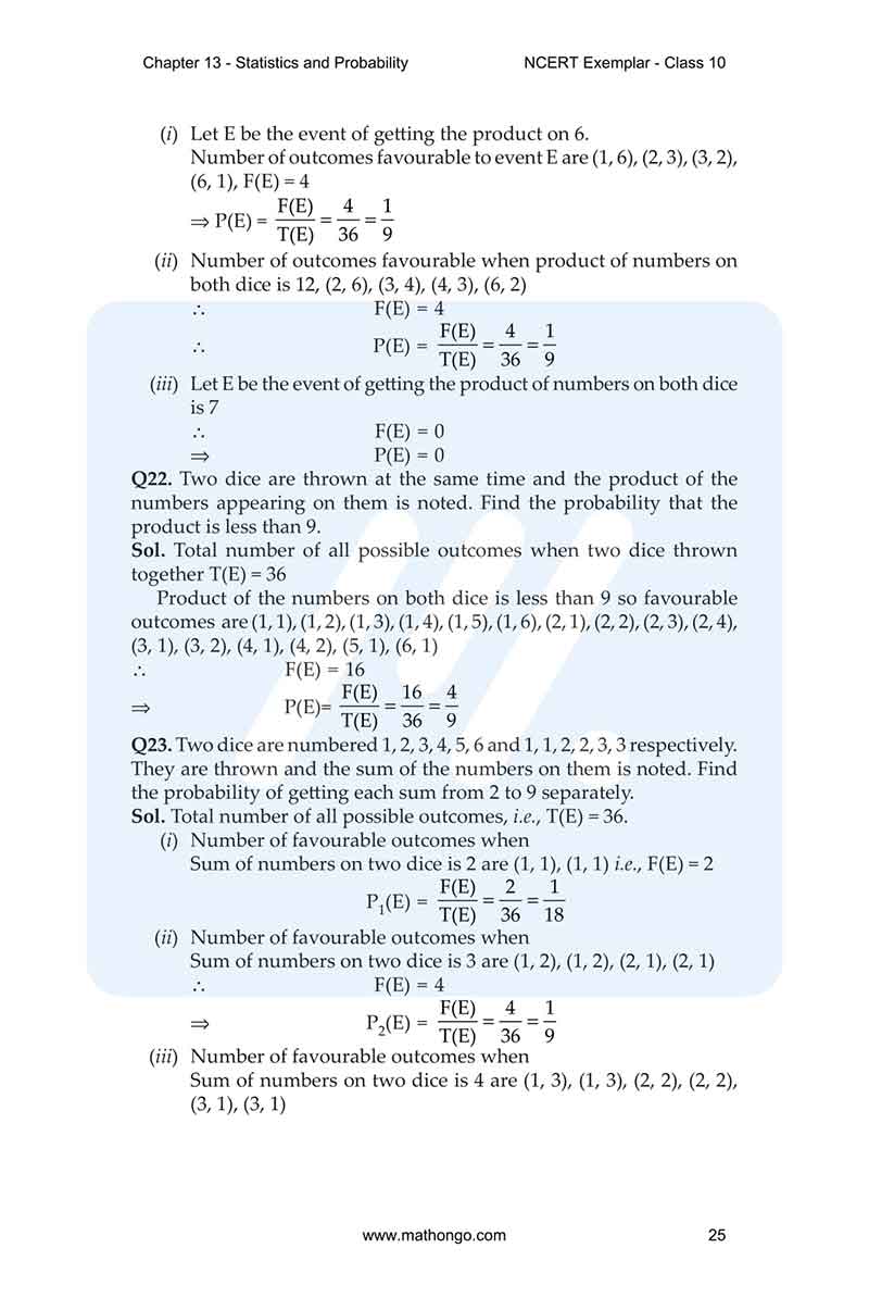 NCERT Exemplar for Class 10 Maths Chapter 13 – MathonGo