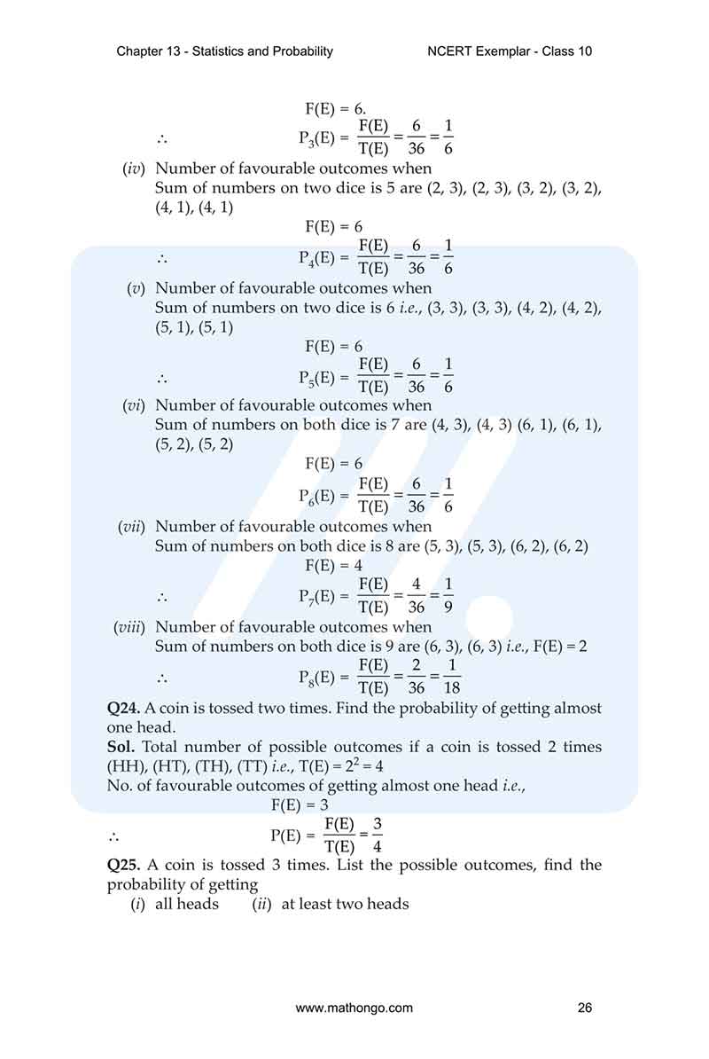 NCERT Exemplar for Class 10 Maths Chapter 13 – MathonGo