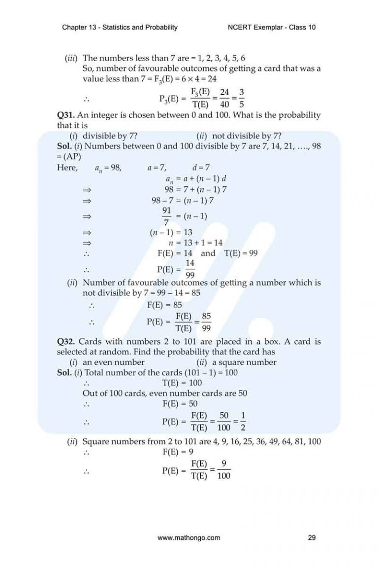 NCERT Exemplar for Class 10 Maths Chapter 13 – MathonGo