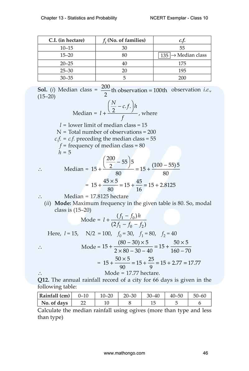 NCERT Exemplar for Class 10 Maths Chapter 13 – MathonGo