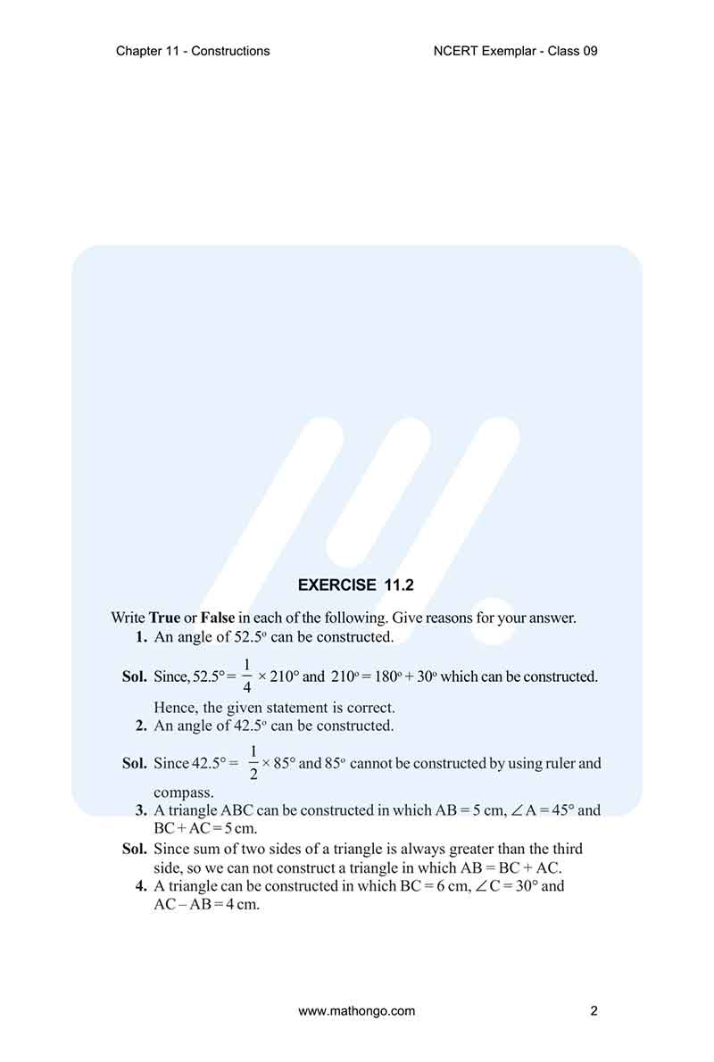 NCERT Exemplar for Class 9 Maths Chapter 11 – MathonGo