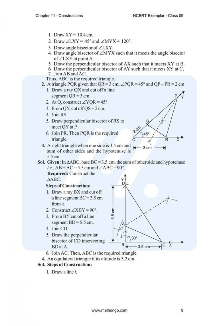 NCERT Exemplar for Class 9 Maths Chapter 11 – MathonGo