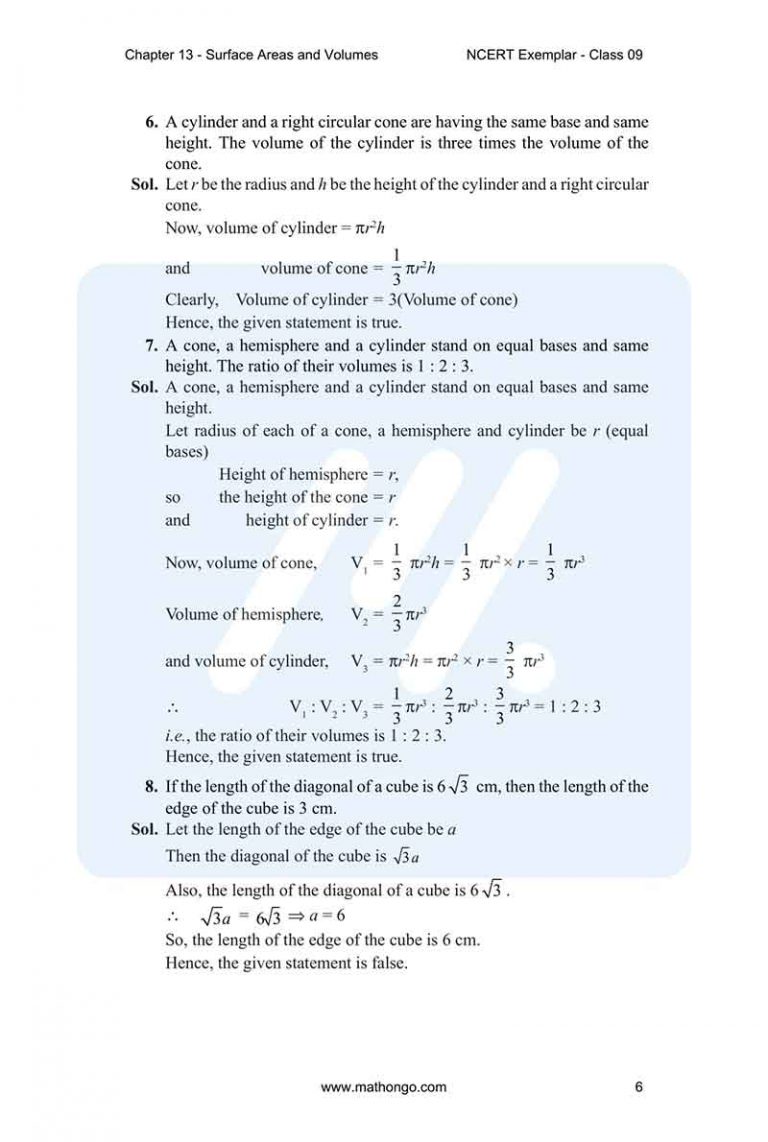 NCERT Exemplar for Class 9 Maths Chapter 13 – MathonGo