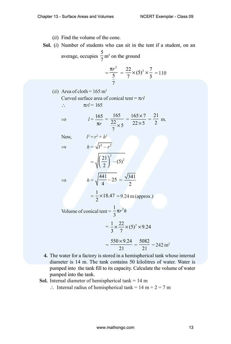 NCERT Exemplar for Class 9 Maths Chapter 13 – MathonGo