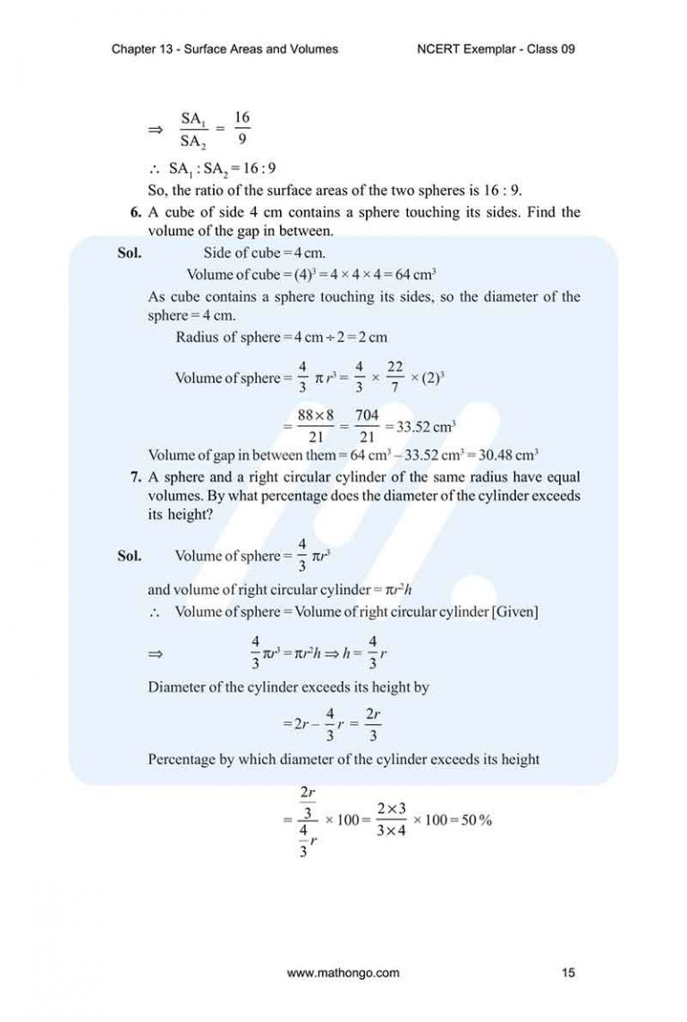 NCERT Exemplar for Class 9 Maths Chapter 13 – MathonGo