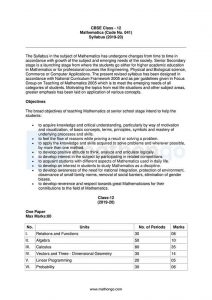 CBSE Syllabus for Class 12 Maths – MathonGo