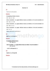 RD Sharma Class 10 Solutions Chapter 1 – Real Numbers – MathonGo