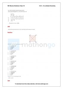 RD Sharma Class 10 Solutions Chapter 6 – Co-ordinate Geometry – MathonGo