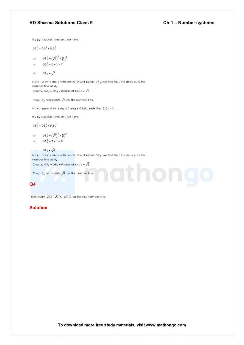 RD Sharma Class 9 Solutions Chapter 1 – Number System – MathonGo
