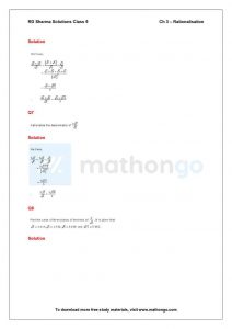 RD Sharma Class 9 Solutions Chapter 3 – Rationalisation – MathonGo