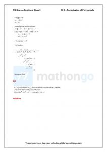 RD Sharma Class 9 Solutions Chapter 6 – Factorization of Polynomials – MathonGo