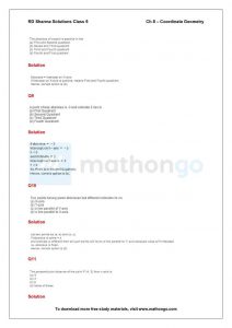 RD Sharma Class 9 Solutions Chapter 8 – Coordinate Geometry – MathonGo