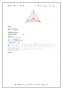 RD Sharma Class 9 Solutions Chapter 11 – Triangle and its Angles – MathonGo
