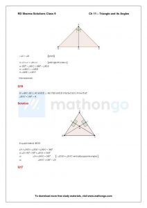 RD Sharma Class 9 Solutions Chapter 11 – Triangle and its Angles – MathonGo