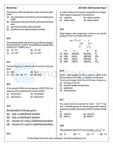JEE Main 2020 Sample Mock Paper-5 – MathonGo