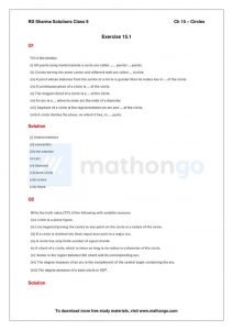 RD Sharma Class 9 Solutions Chapter 15 – Circles – MathonGo