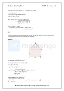 RD Sharma Class 9 Solutions Chapter 17 – Heron’s Formula – MathonGo