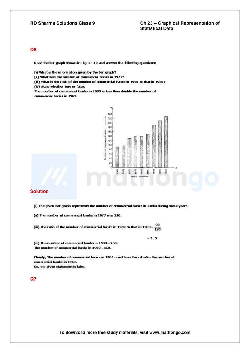 RD Sharma Class 9 Solutions Chapter 23 – Graphical Representation of ...