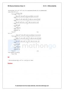 RD Sharma Class 12 Maths Solutions Chapter 10 – Differentiability – MathonGo