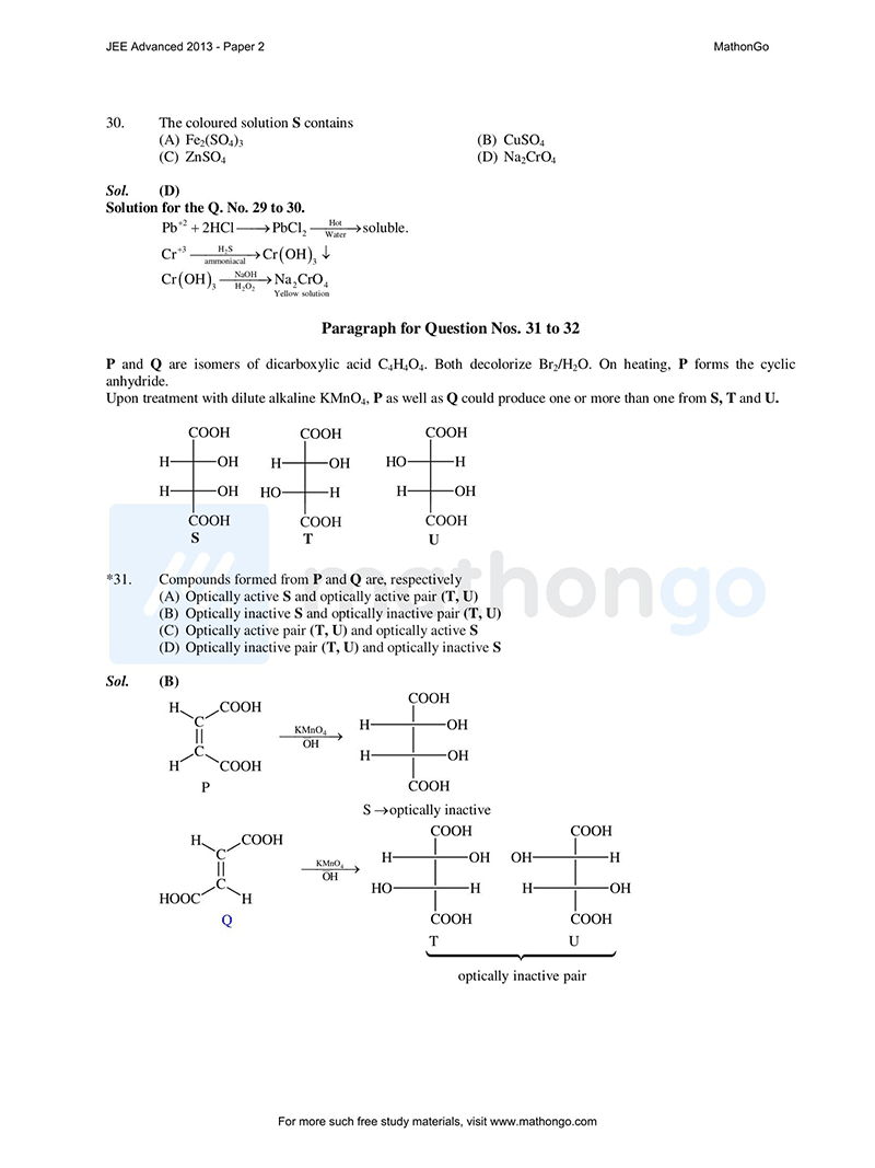 Jee Advanced 2013 Question Paper 2 Mathongo