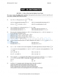 Jee Advanced 2014 Question Paper 1 Mathongo