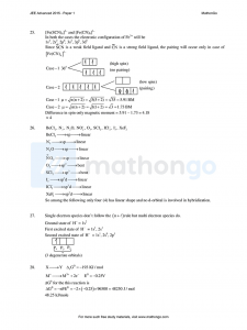 JEE Advanced 2015 Question Paper-1 – MathonGo