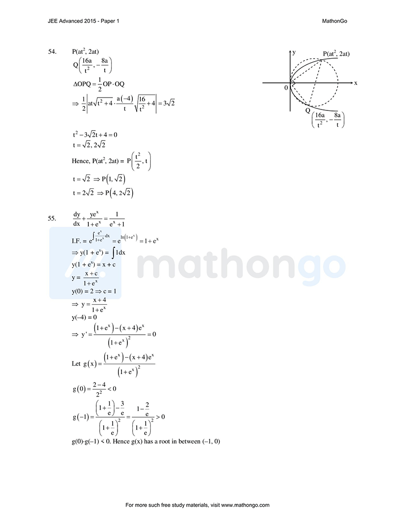 Jee Advanced 2015 Question Paper 1 Mathongo