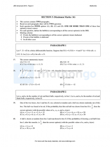 Jee Advanced 2015 Question Paper 2 Mathongo